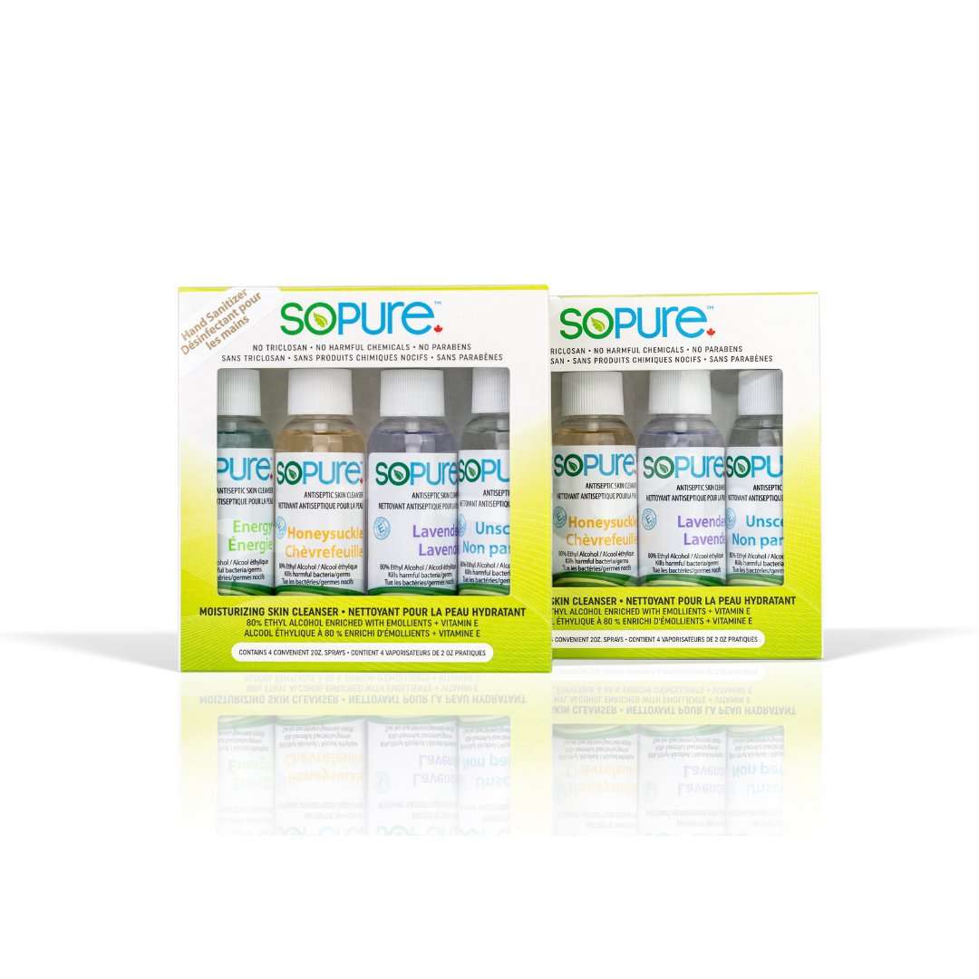 SoPure Multipack Spray Hand Sanitizer, 4 Scents, 2 Pack (total 8-2oz's ...